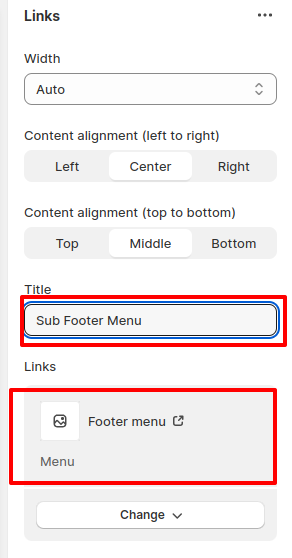 Sub footer
